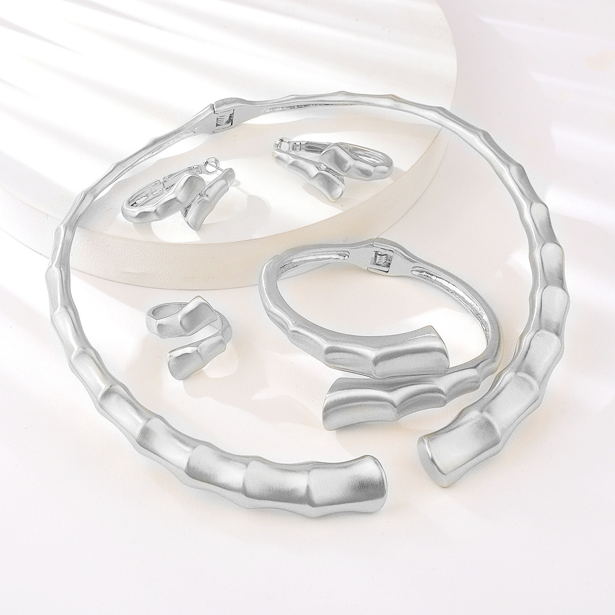 Top Big Gold Plated 4 Piece Jewelry Set